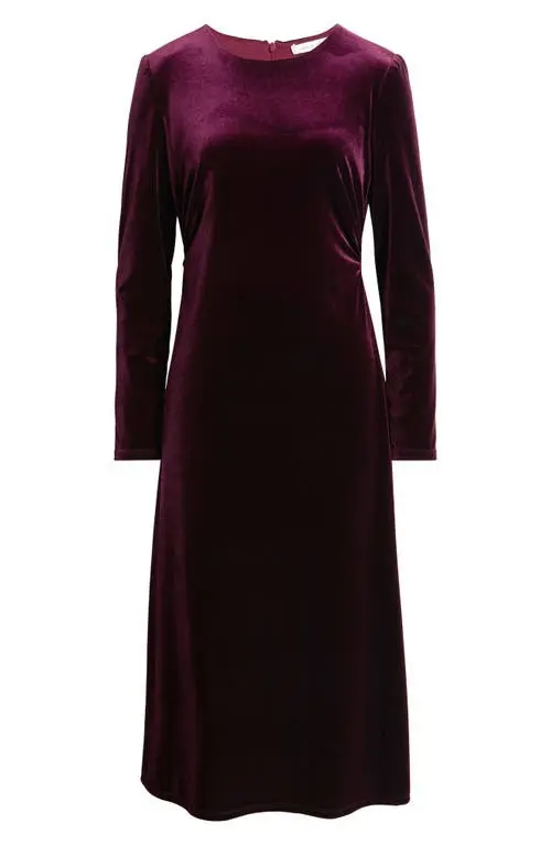 Julia Jordan Long Sleeve Velvet Midi Dress