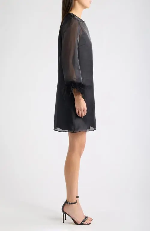 Julia Jordan Feather Cuff Mini Shift Dress