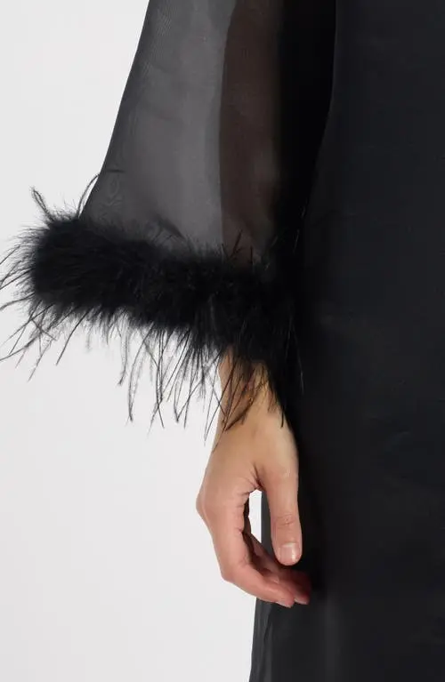 Julia Jordan Feather Cuff Mini Shift Dress