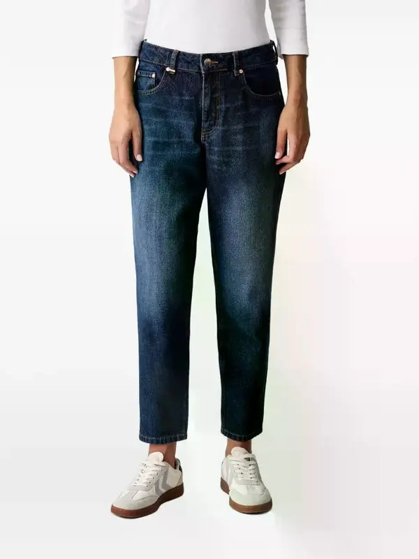 BENETTON Faded-effect Straight-leg Jeans - Blue