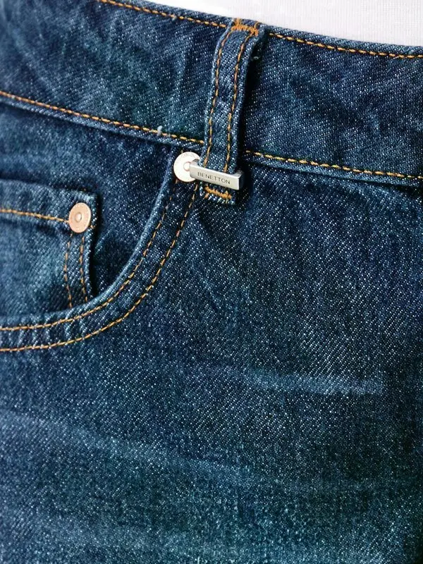 BENETTON Faded-effect Straight-leg Jeans
