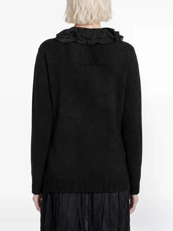 ALEKSANDR MANAMÏS Ruffle-collar Cardigan