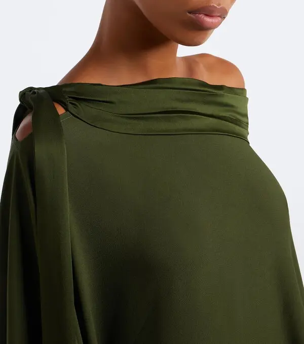 TALLER MARMO Maar Scarf-detail Crêpe Cady Kaftan