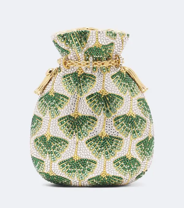 Judith Leiber Ginkgo Crystal-embellished Clutch - Multicoloured