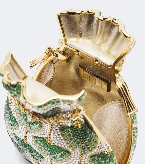 Judith Leiber Ginkgo Crystal-embellished Clutch