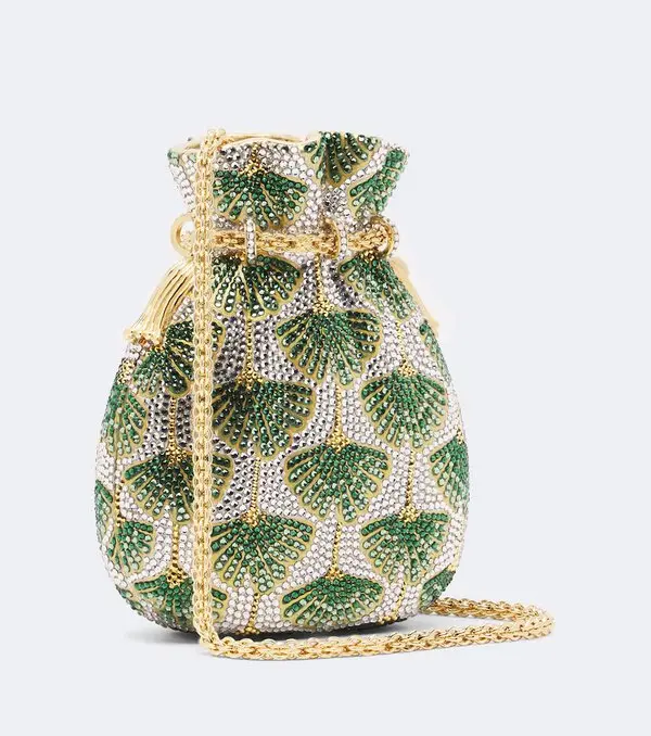 Judith Leiber Ginkgo Crystal-embellished Clutch