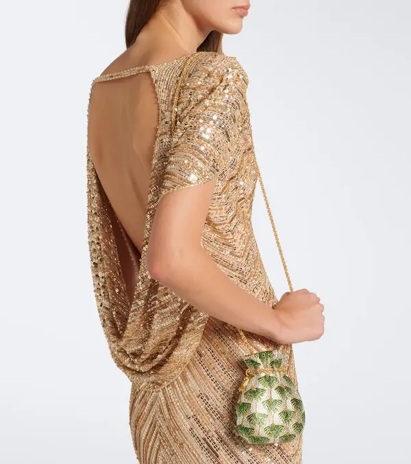 Judith Leiber Ginkgo Crystal-embellished Clutch