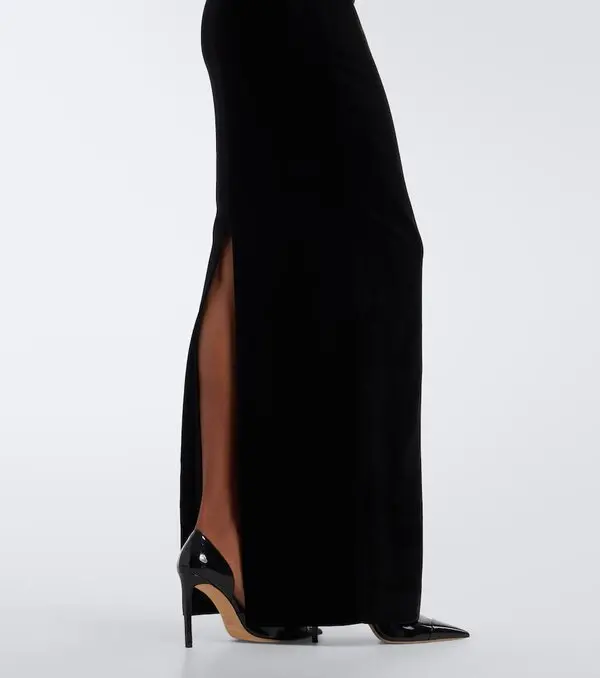 Roland Mouret Embellished Halterneck Velvet Gown