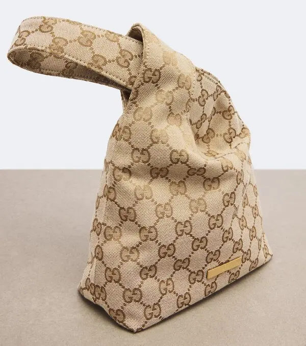 Gucci Small Gg Canvas Top-handle Bag