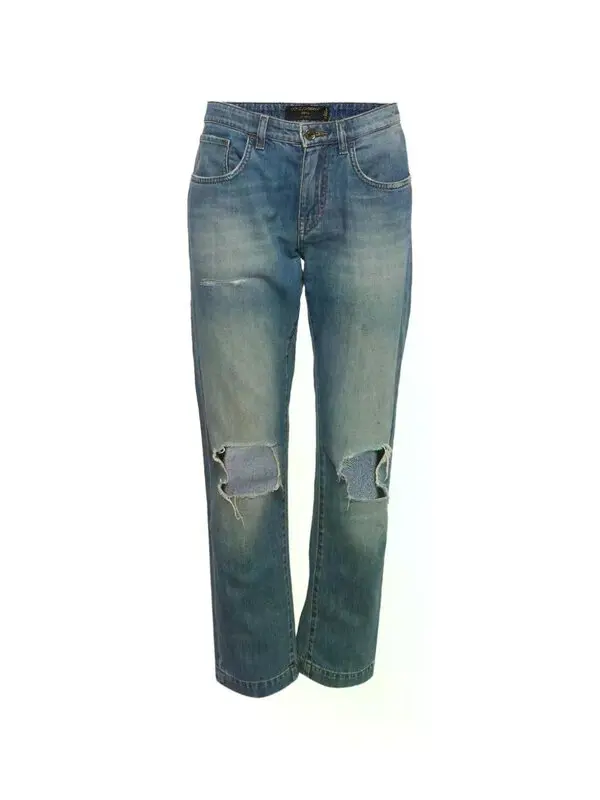 Dolce & Gabbana Ripped Boyfriend Jeans - Blue