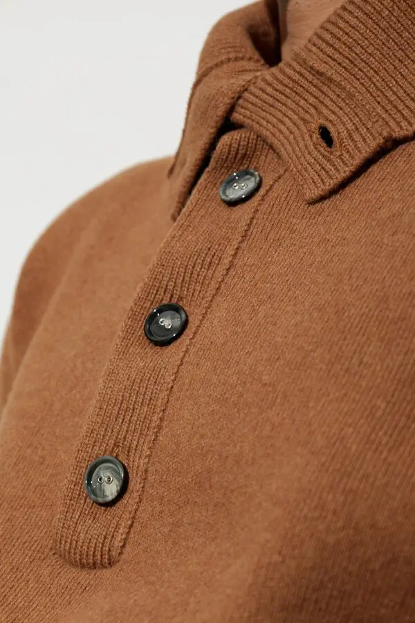 AMI Paris Wool Turtleneck Sweater With Embroidered Logo