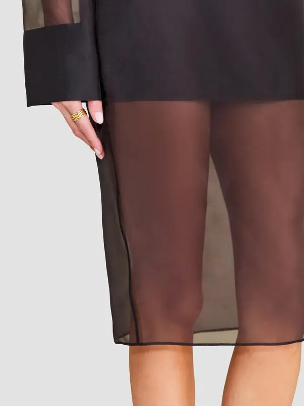 SEROYA Elda Sheer Midi Skirt