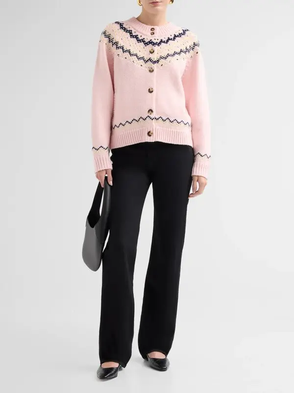 Rag & Bone Fallon Stud Fair Isle Cardigan