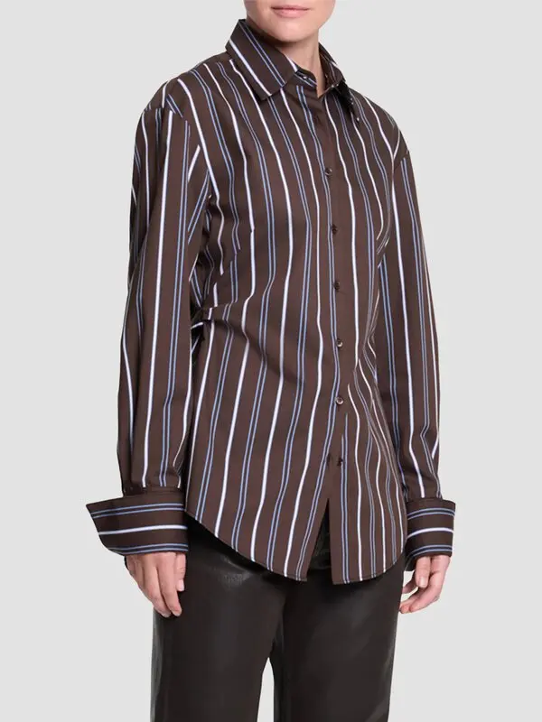 TWP The Night We Met Striped Cotton-blend Shirt