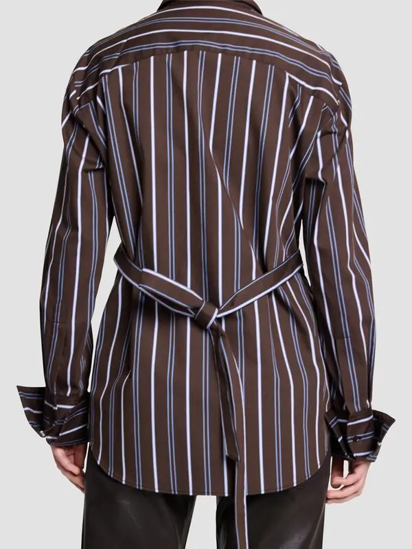 TWP The Night We Met Striped Cotton-blend Shirt