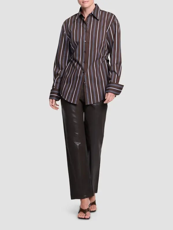 TWP The Night We Met Striped Cotton-blend Shirt