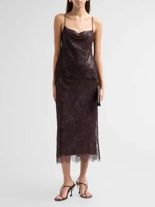 A.L.C. Ava Sequined Floral Lace Midi Skirt