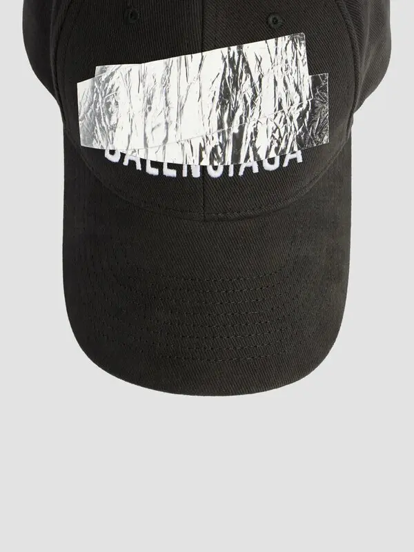 Balenciaga Silver Tape Back Cap