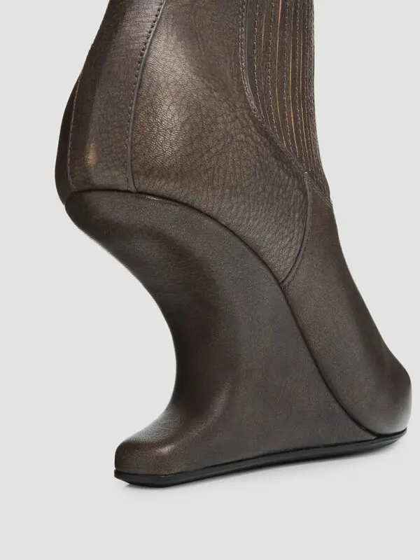 Rick Owens Cantilever 80mm Wedge Ankle Booties