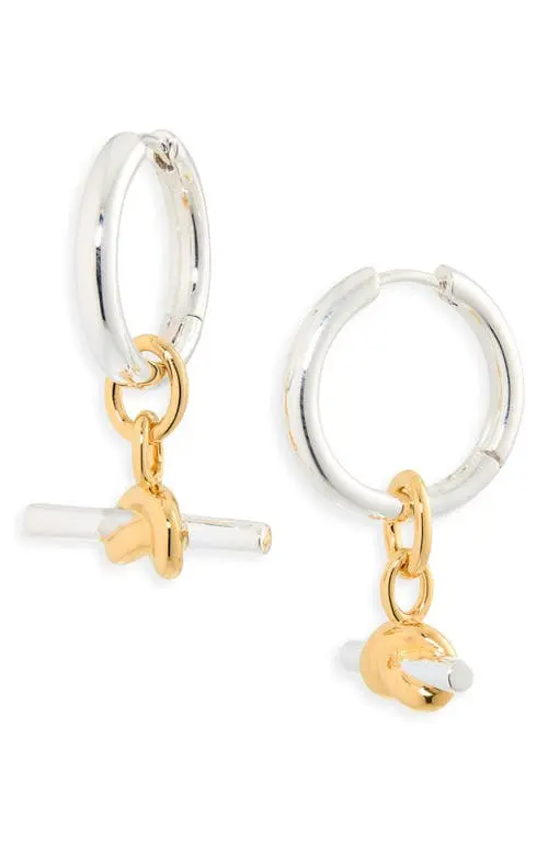 MISSOMA X Lucy Williams Knot T-bar Charm Hoop Earrings - Mixed