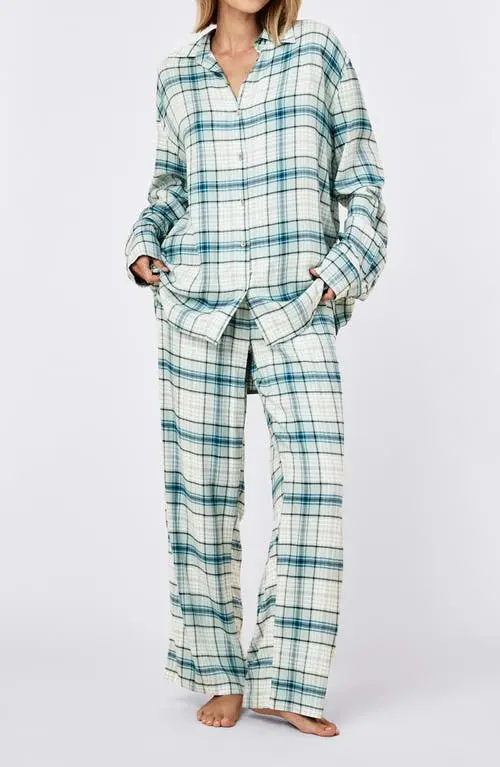 PAPINELLE Comfy Plaid Pajamas - Deep Emerald