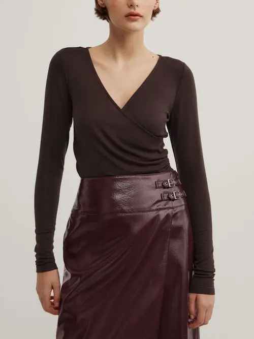 Witchery Wrap Jersey Top