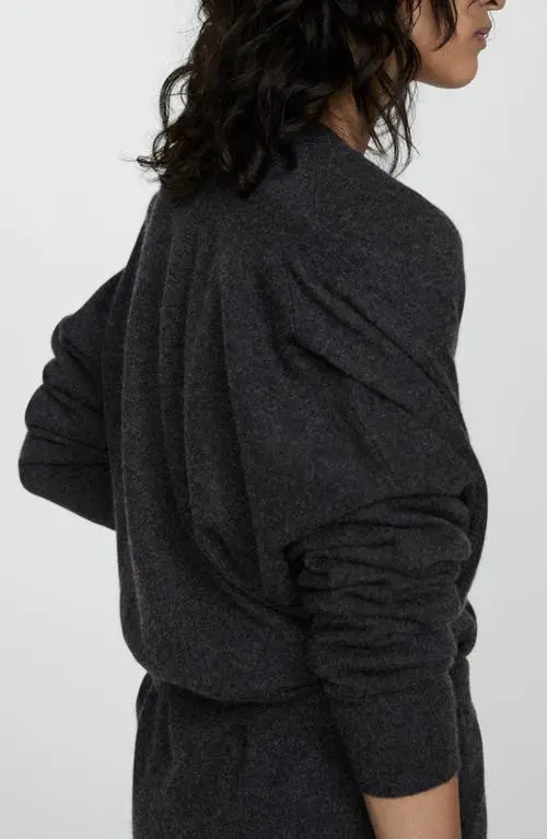 Mango Belted Longline Cashmere Cardigan