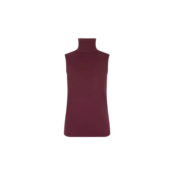 L'AGENCE Ceci Sleeveless Turtleneck - Deep Port