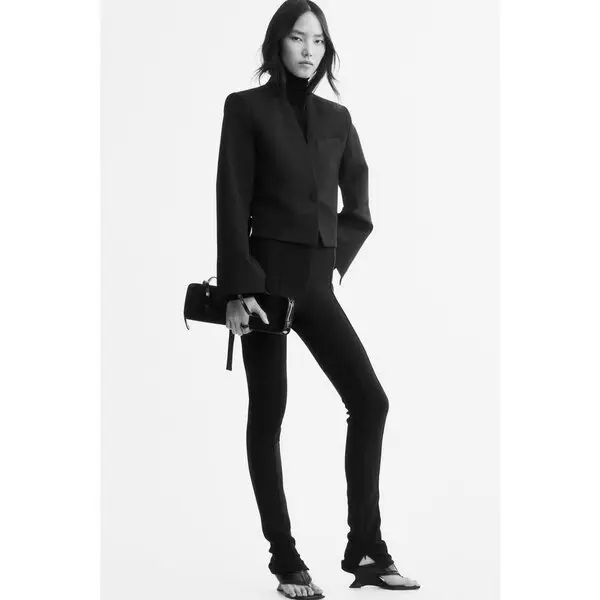 H&M Creased Leggings - Black