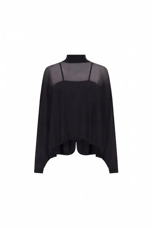 THE NOLI SHOP Donna Two Piece Sweater - Black