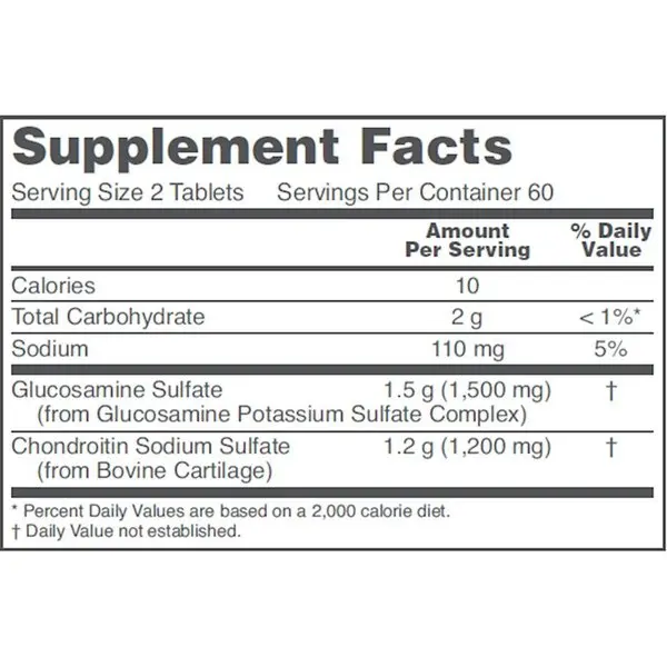 PROTOCOL FOR LIFE BALANCE Protocol Glucosamine And Chondroitin Extra Strength 120 Tablets
