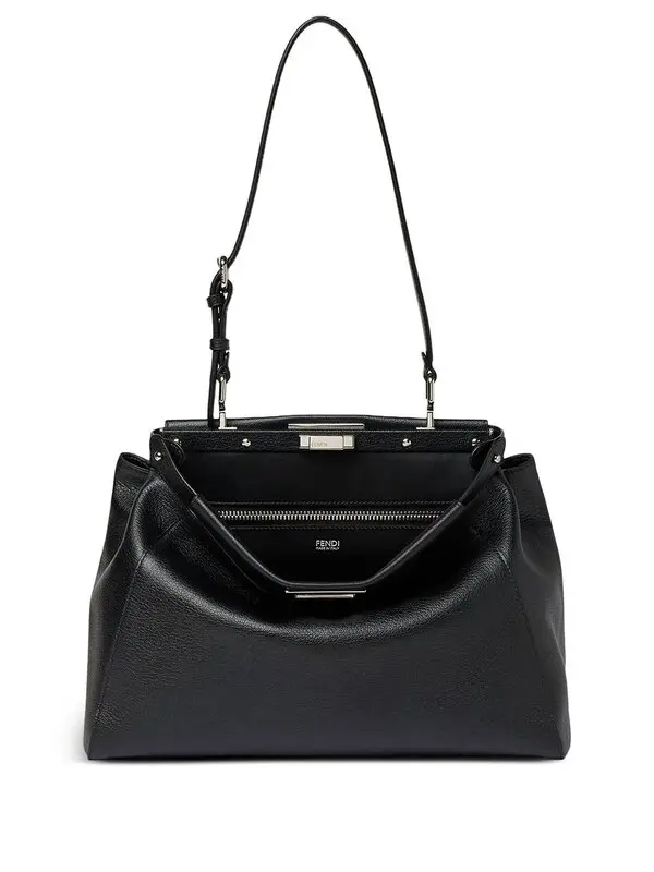 Fendi My Peekaboo® Medium Leather Bag With Embroidered Mirrors