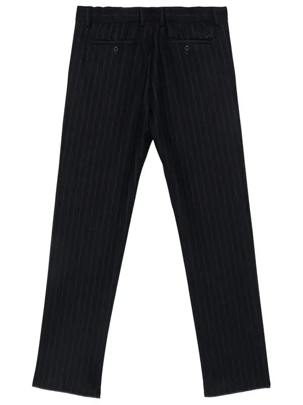 Paul & Shark Lucca Pinstriped Wool Trousers - Blue