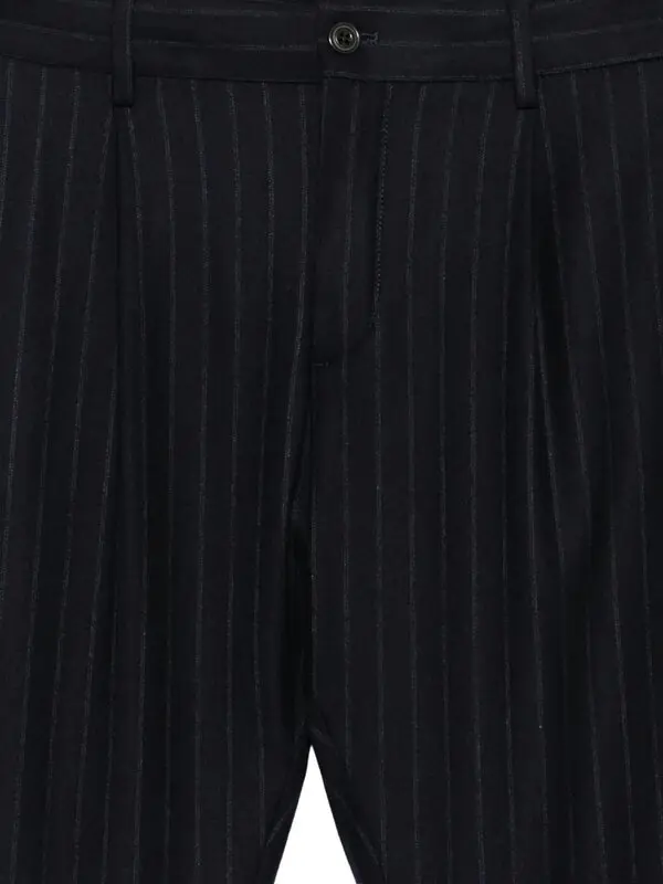 Paul & Shark Lucca Pinstriped Wool Trousers - Blue