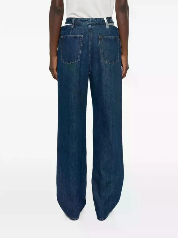 JIL SANDER Belt-loop Cut-out Jeans
