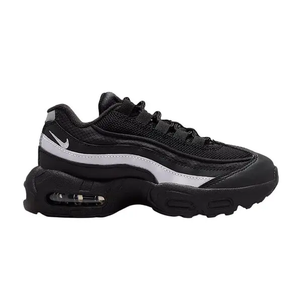 Nike Air Max 95 Recraft Ps White Metallic Silver - Black