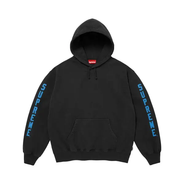 Supreme Washed Logo Hooded Sweatshirt