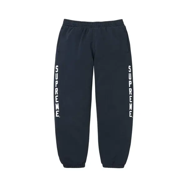 Supreme Washed Logo Sweatpant 'navy - Blue