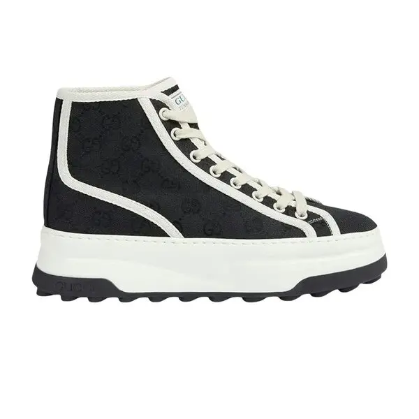Gucci Gg High Sneaker Interlocking G White - Black
