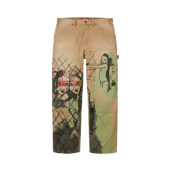 Supreme X Rita Ackermann Double Knee Painter Pant - Tan