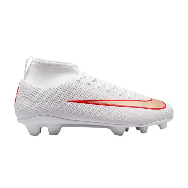 Nike Jr. Mercurial Superfly Club Mg High-top Ps 'white Bright Crimson Blur - Black
