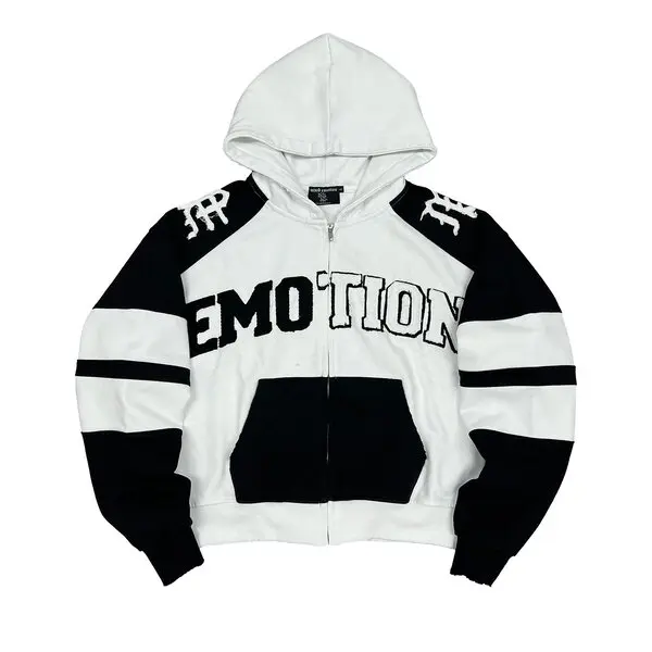 Mixed Emotion Varsity Hoodie Blk/wht /white