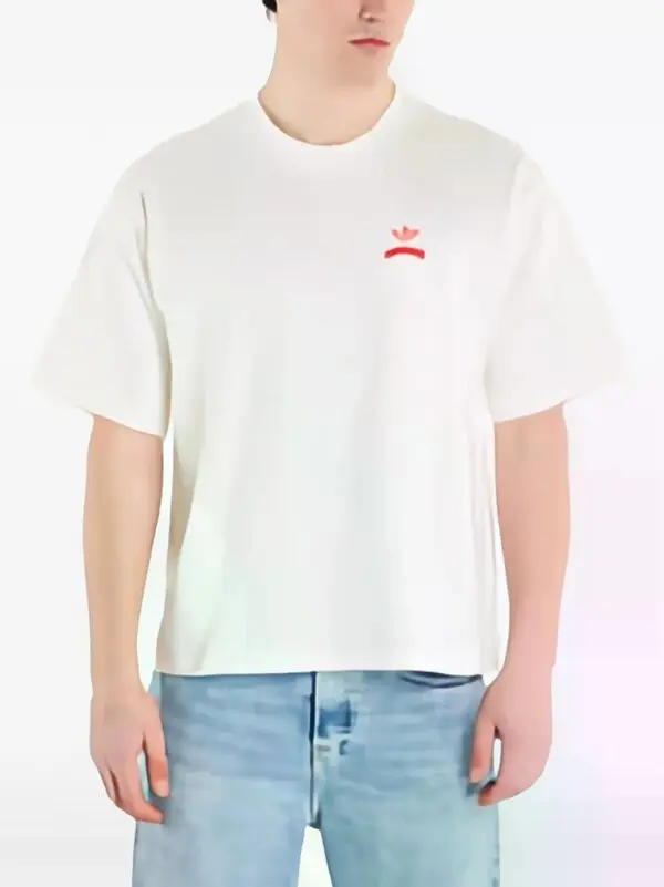 Adidas Pixelated Burger Character-graphic T-shirt - Neutrals
