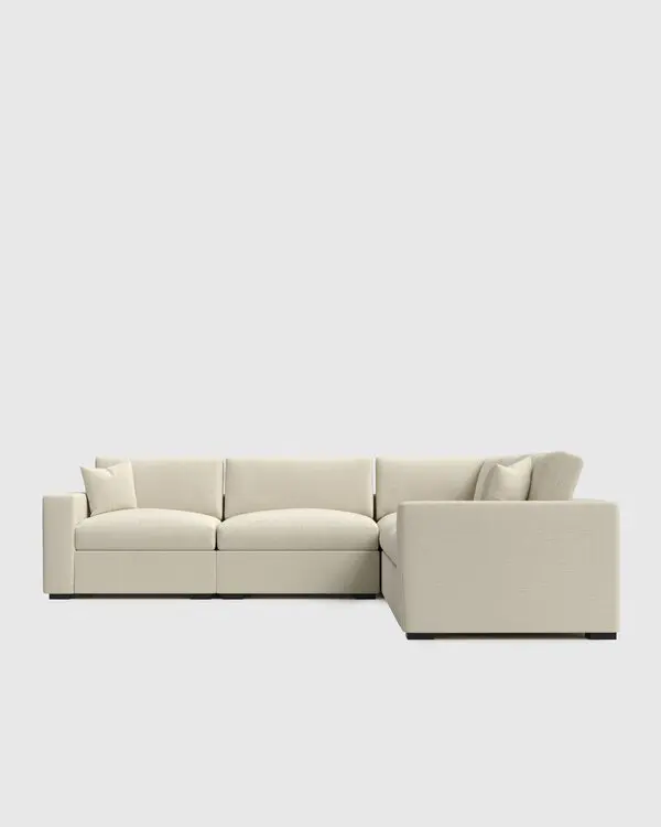 Quince Oasis 5-piece L Sectional In Performance Linen - Silver