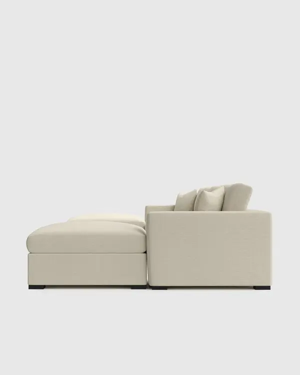 Quince Oasis 6-piece U Sectional In Performance Linen - Ivory