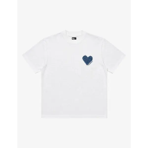 The Kooples Logo-embroidered Short-sleeve Cotton T-shirt - White