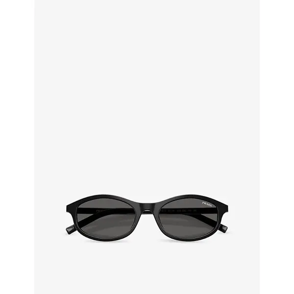Prada Pr D17s Oval-frame Acetate Sunglasses