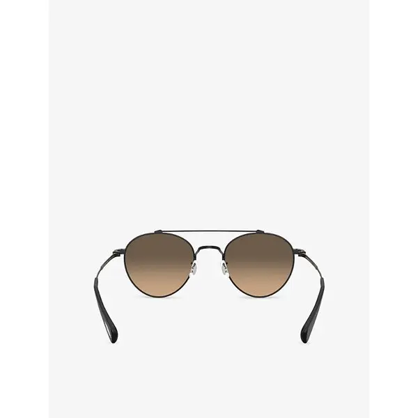 Oliver Spencer Ov1223st Watts Oval-frame Metal Sunglasses