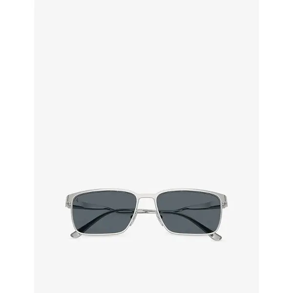 FERRARI Fh1033d Rectangle-frame Metal Sunglasses