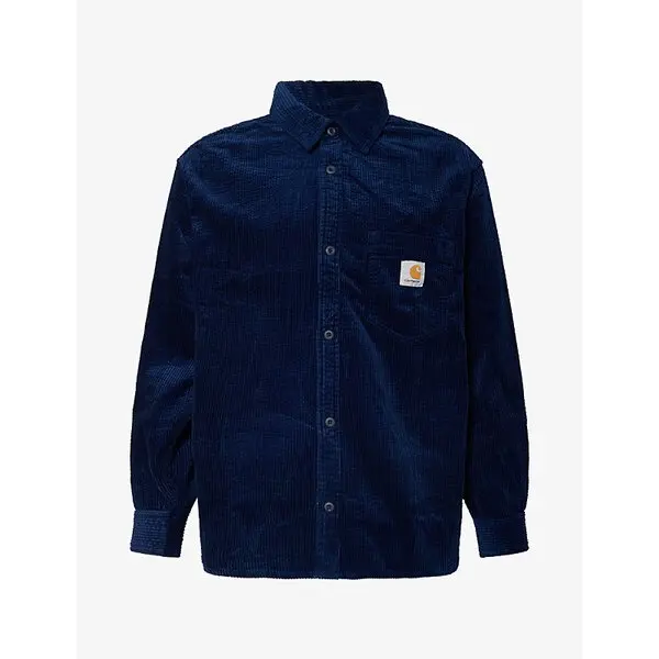 Carhartt Work In Progress Loyde Long-sleeve Corduroy Cotton Shirt - Dark Navy